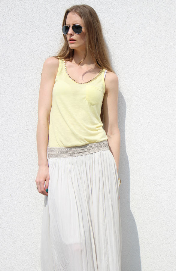 Maxi Rok Beige | Fashion Musthaves.nl