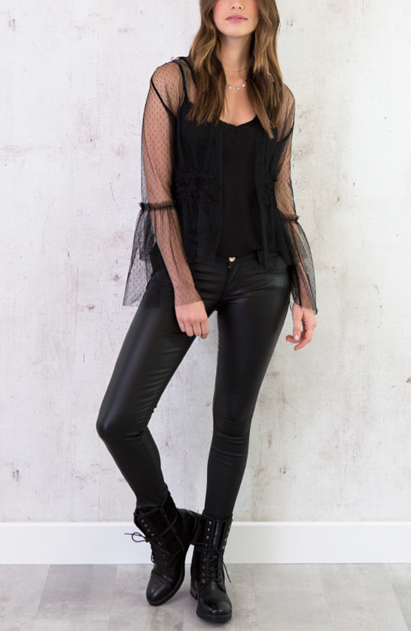 Kanten Vest Doorschijnend | fashionmusthaves.nl