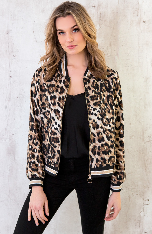 Leopard Bomber Jacket Dames | fashionmusthaves.nl