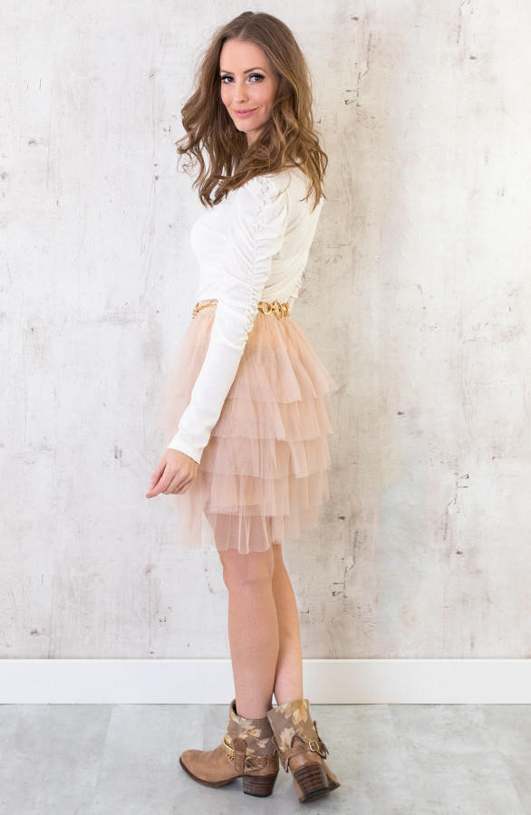 Tule Rok Dames Beige | fashionmusthaves.nl