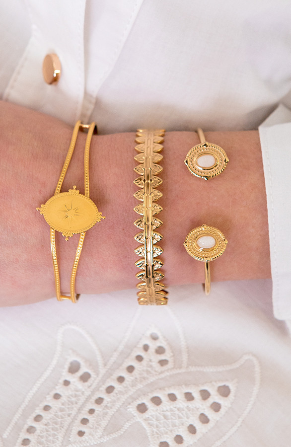 White Jade Armband | fashionmusthaves.nl