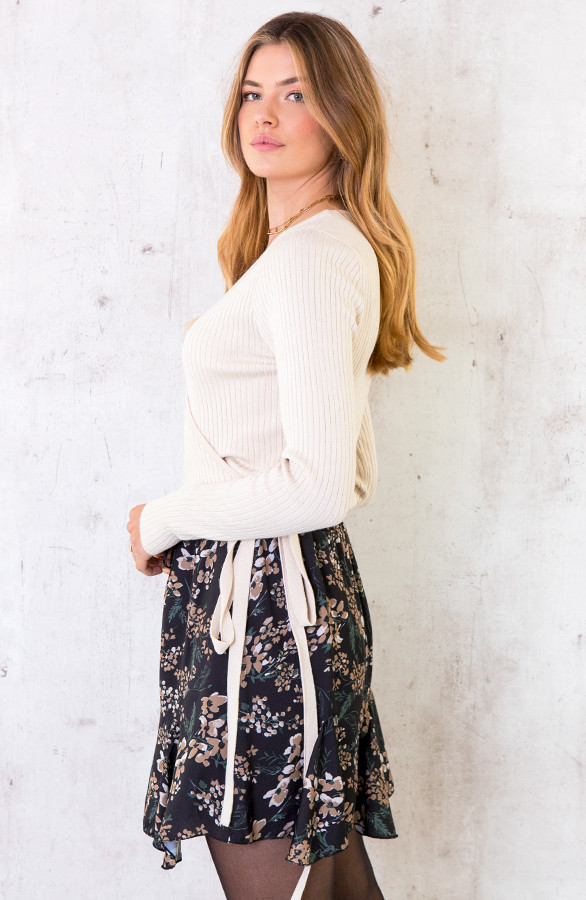 Wikkel Vest Dames Beige | fashionmusthaves.nl