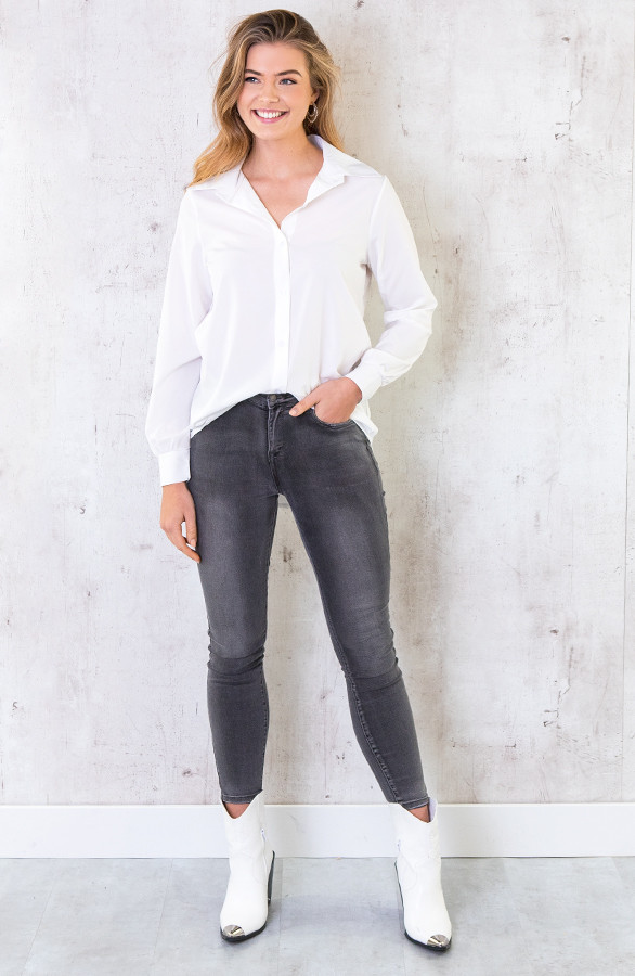 Basic Blouse Dames Wit | fashionmusthaves.nl