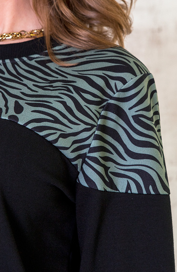 Trui Zebra Army | fashionmusthaves.nl