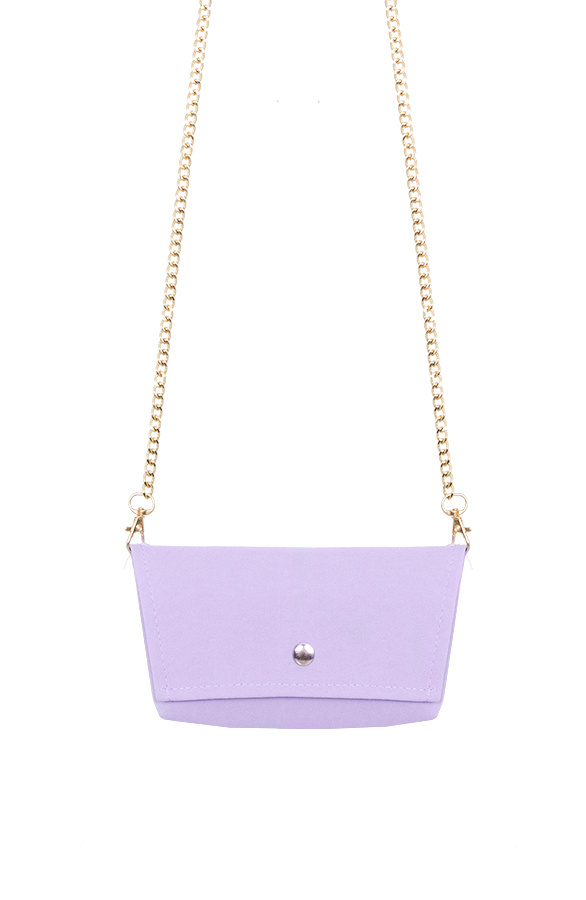 Mini Bag Met Chain Lila | fashionmusthaves.nl
