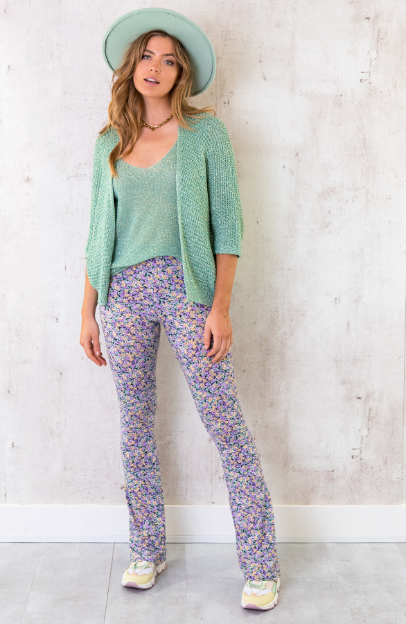 Lurex Vest Loose Fit Mint | fashionmusthaves.nl