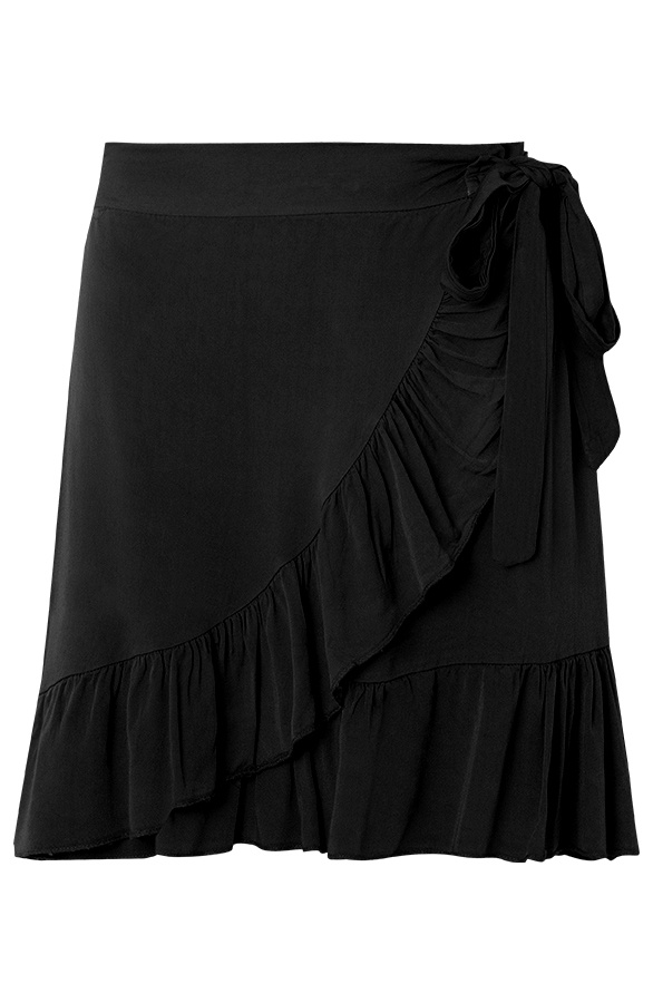 Overslag Rok Zwart | fashionmusthaves.nl
