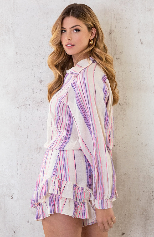 Skort Aztec Lila Roze | Fashionmusthaves.nl