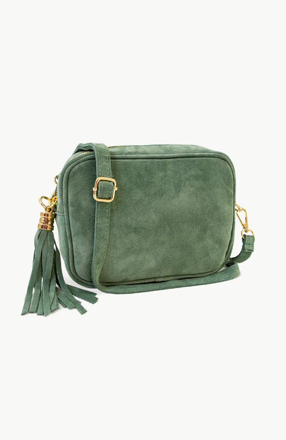 Suede Tas Met Rits Mint | Fashionmusthaves.nl