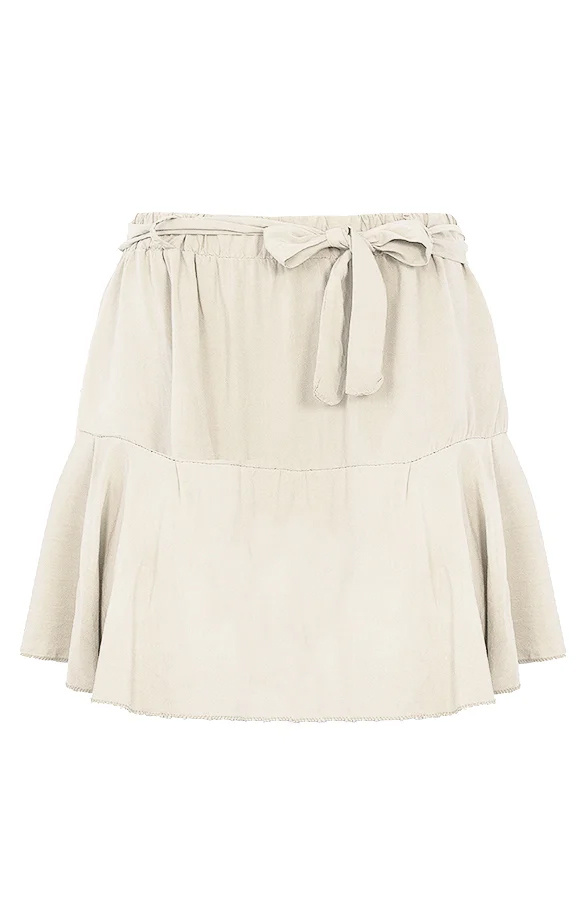 Skort Met Strik Light Beige | Fashionmusthaves.nl