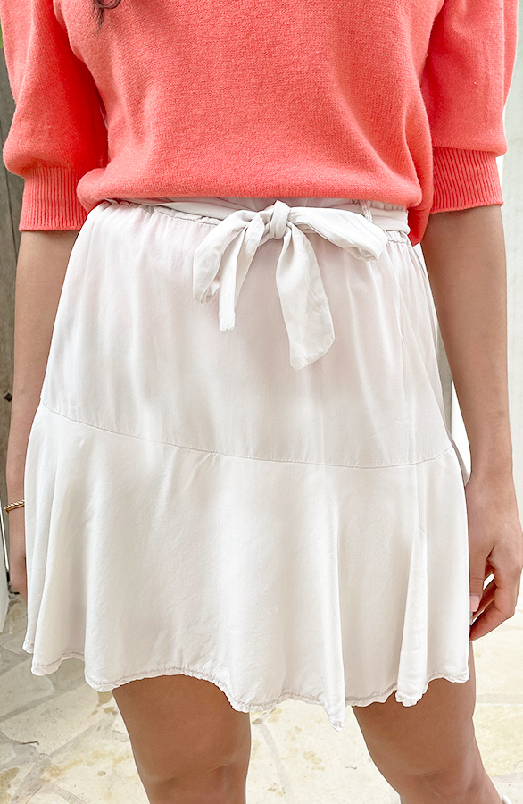 Skort Met Strik Light Beige | Fashionmusthaves.nl
