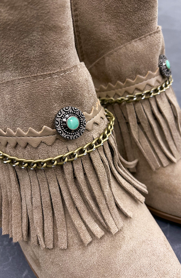 Boho Boots Taupe | Fashionmusthaves.nl