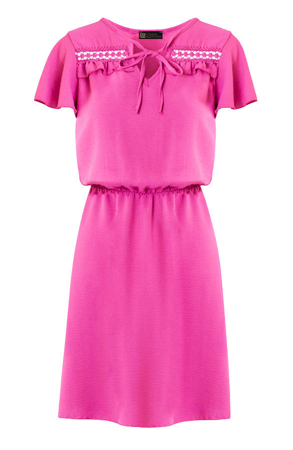 Puglia Dress Fuchsia | Fashionmusthaves.nl