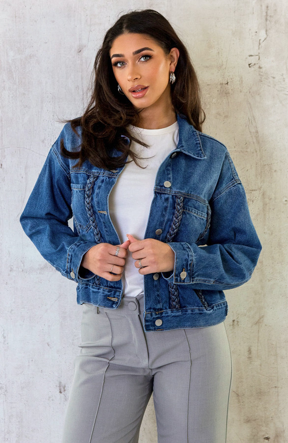 Braided Denim Jacket | Fashionmusthaves.nl