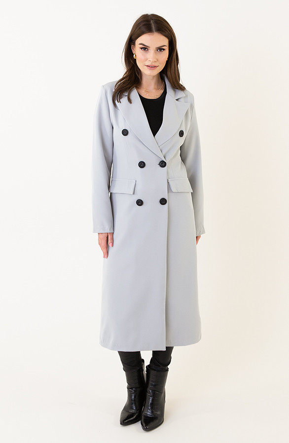 Lange Blazer Grijs | Fashionmusthaves.nl