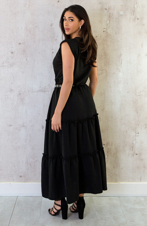 Maxi Rok Ruffle Zwart | Fashionmusthaves.nl
