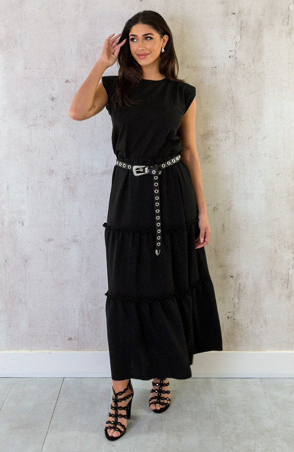Maxi Rok Ruffle Zwart | Fashionmusthaves.nl