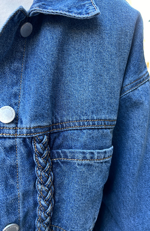 Braided Denim Jacket | Fashionmusthaves.nl