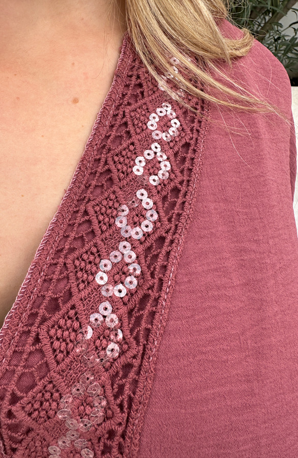 Positano Lace Tuniek Dust Pink | Fashionmusthaves.nl