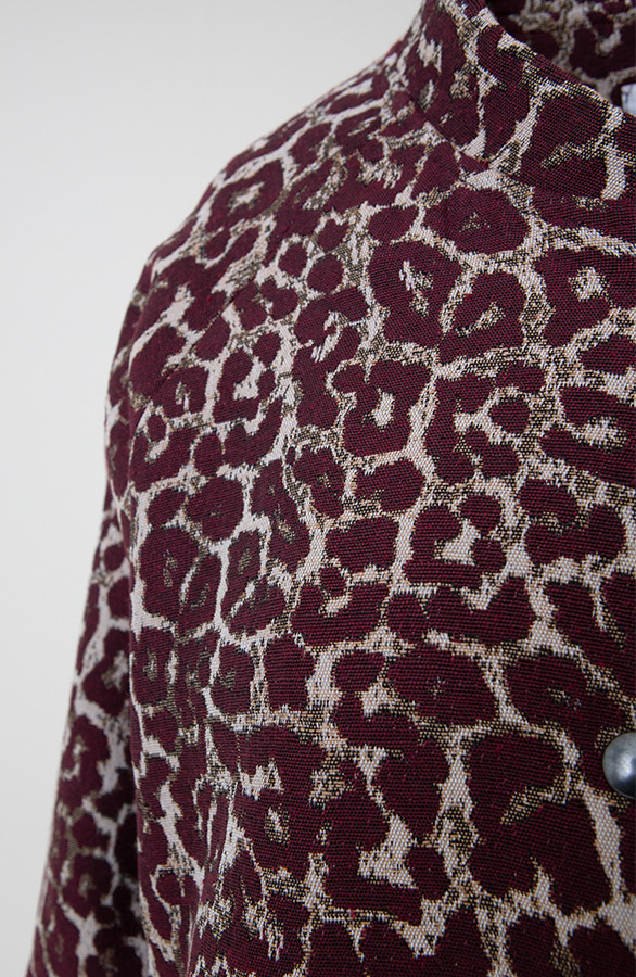 Deluxe Leopard Bomber Burgundy | Fashionmusthaves.nl