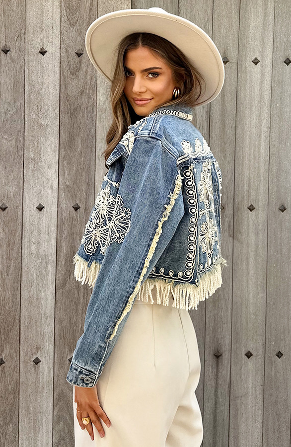 Bohemian Print Denim Jacket | Fashionmusthaves.nl