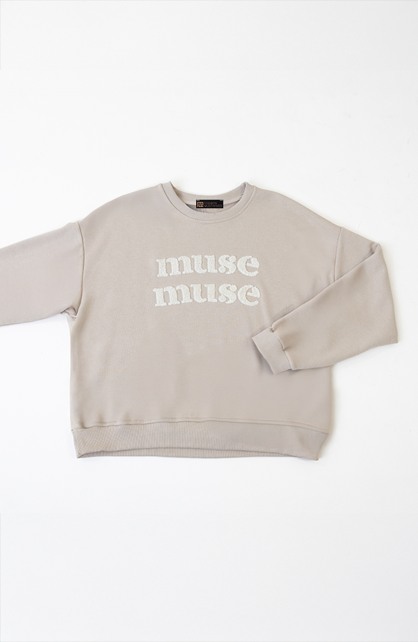 Muse Muse Sweater Beige | Fashionmusthaves.nl